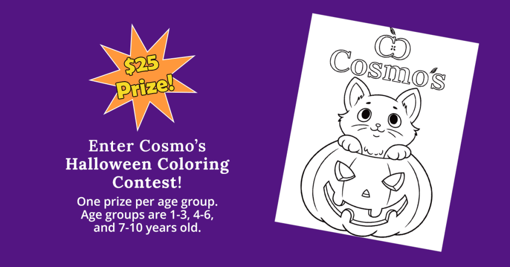 Cosmo's Halloween Coloring Contest | Cosmo's Fresh Market